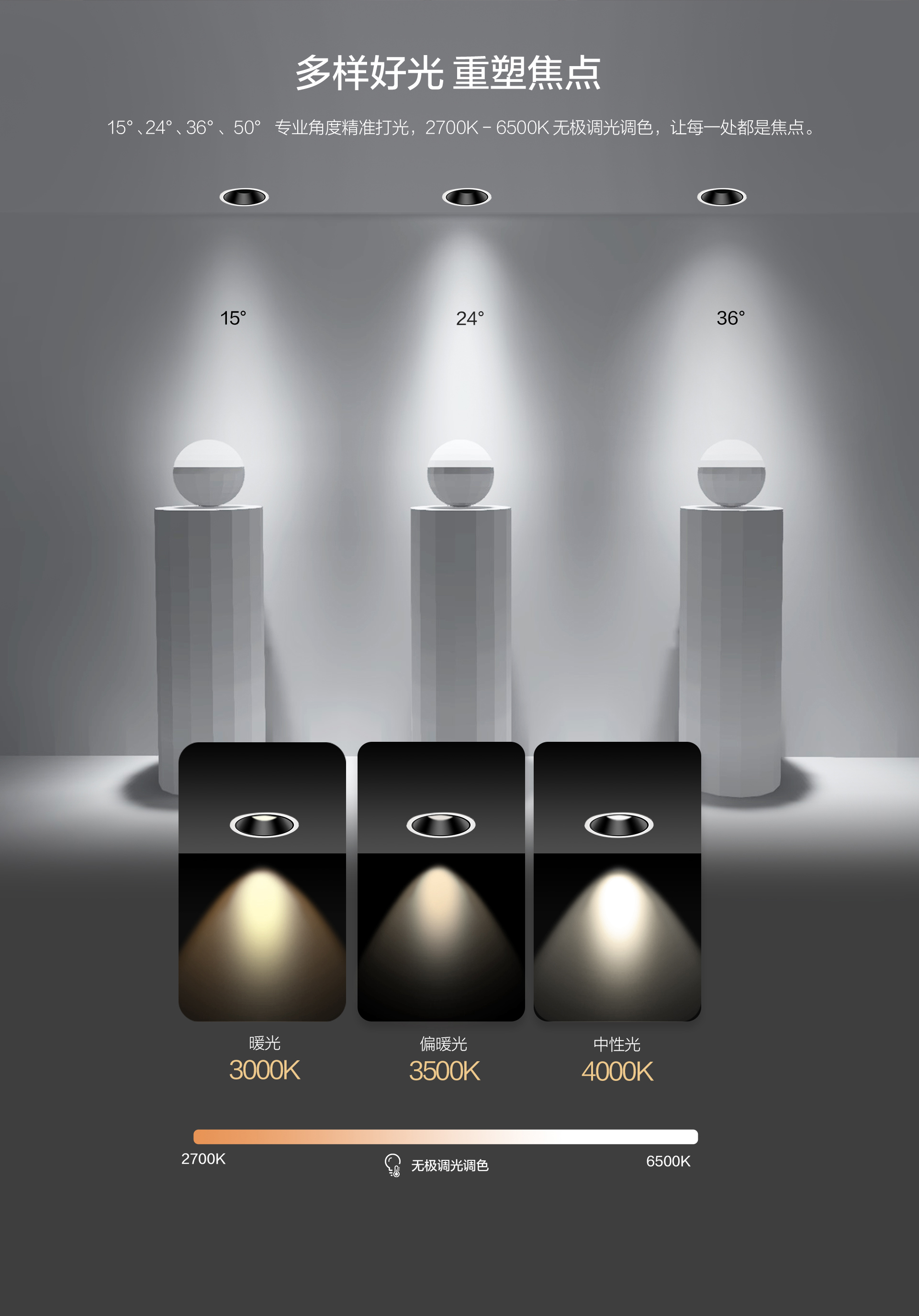 欧普照明皓系列LED筒射灯