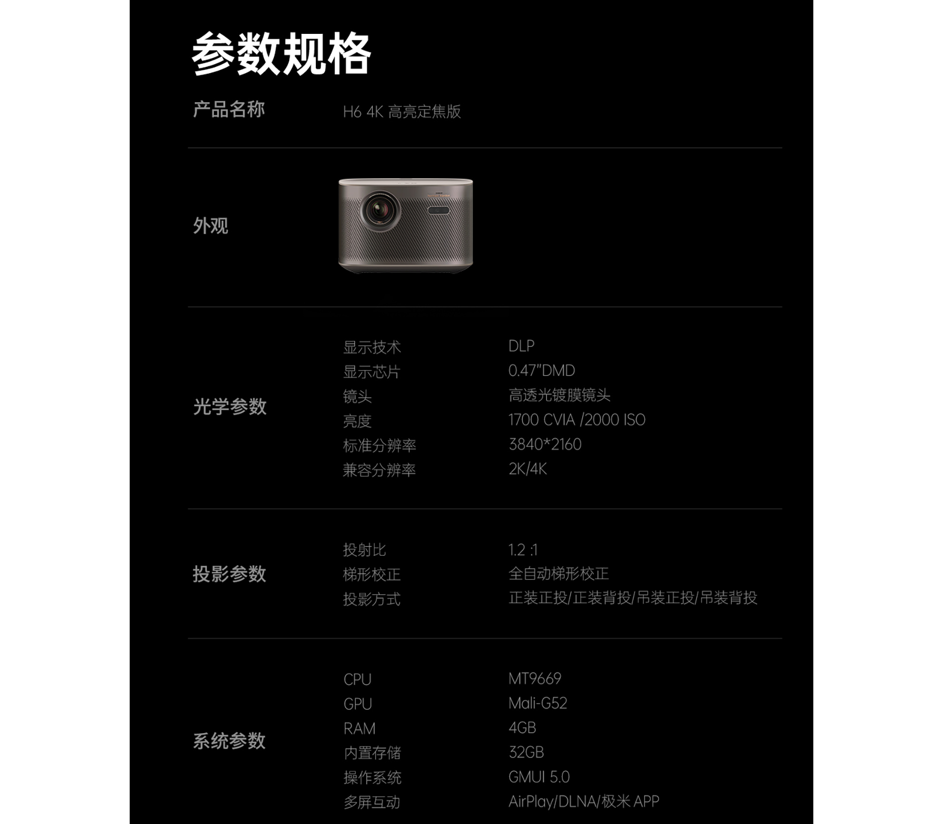 H6 4K高亮版（支持鸿蒙智联）