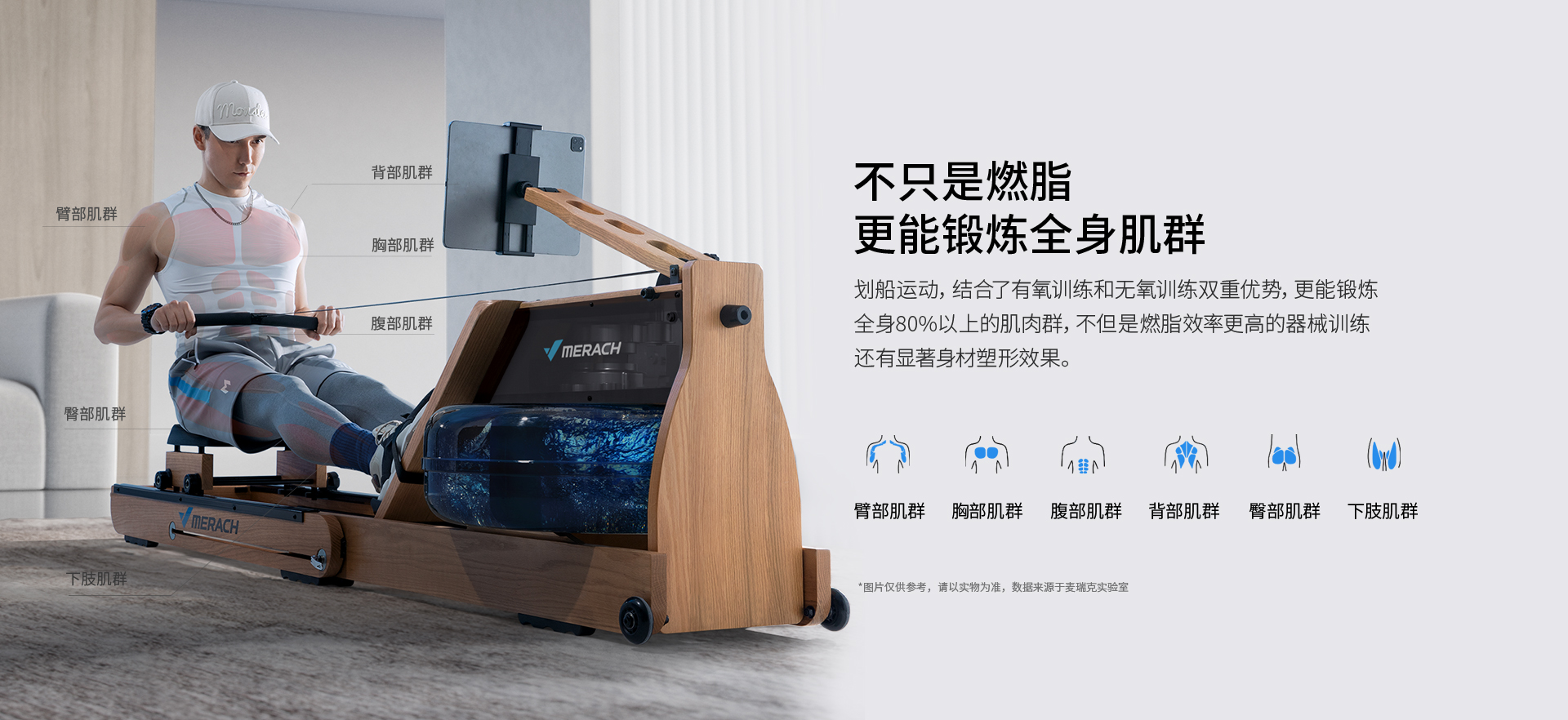 【秒杀】麦瑞克超燃脂智能双阻可折叠划船机MR-950